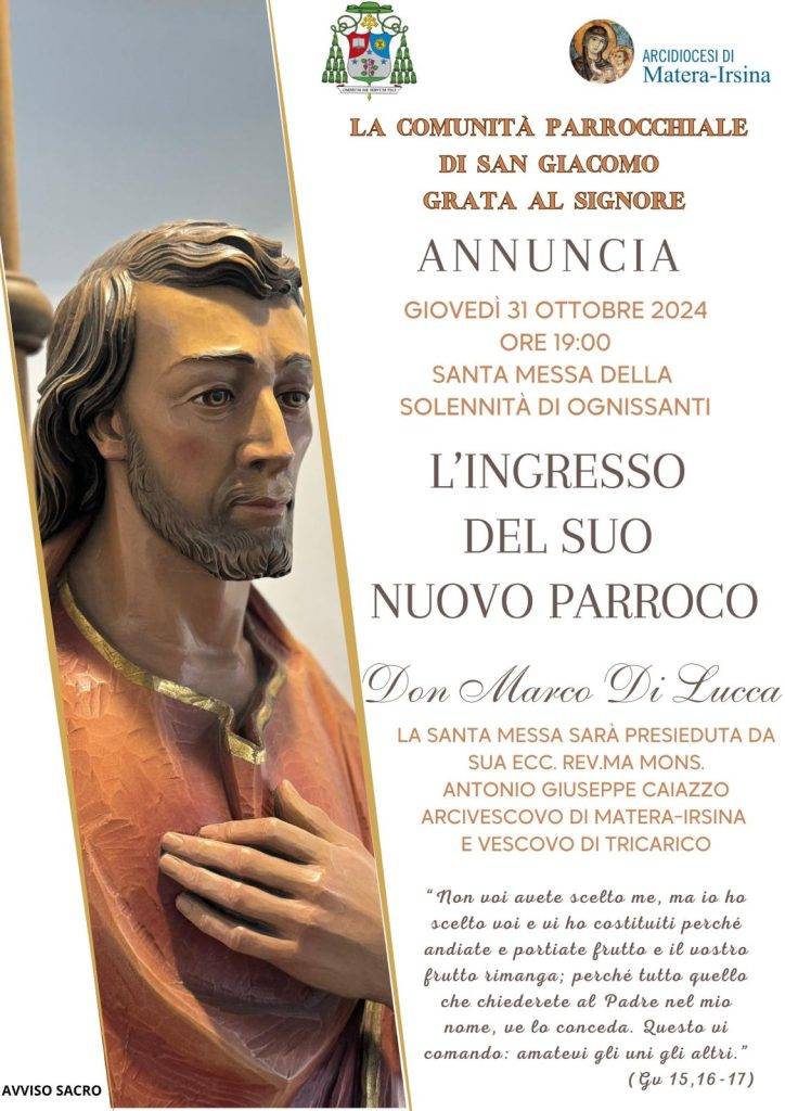31 ottobre 2024 - Messa d'ingresso di Don Marco Di Lucca, nuovo parroco ...